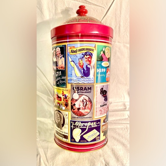 Accents | Rare German Wafer Tin With Gorgeous Marketing All Around ...